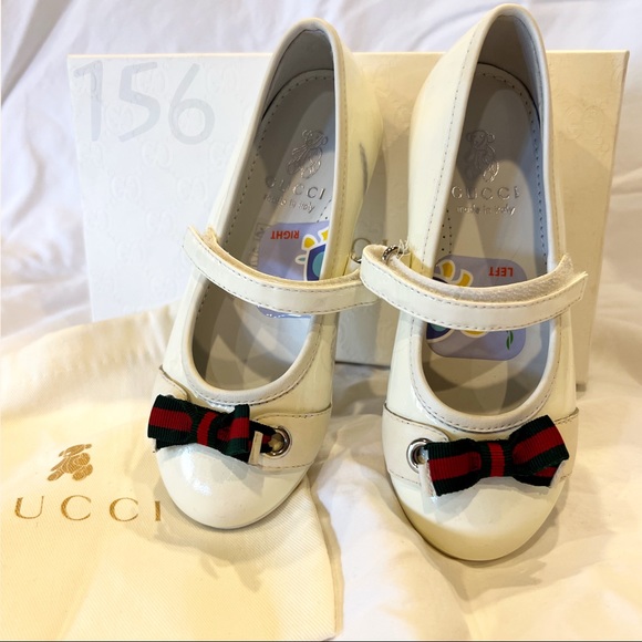 Gucci | Shoes | Gucci Ballerina Flats With Web Detail Velcro Straps ...